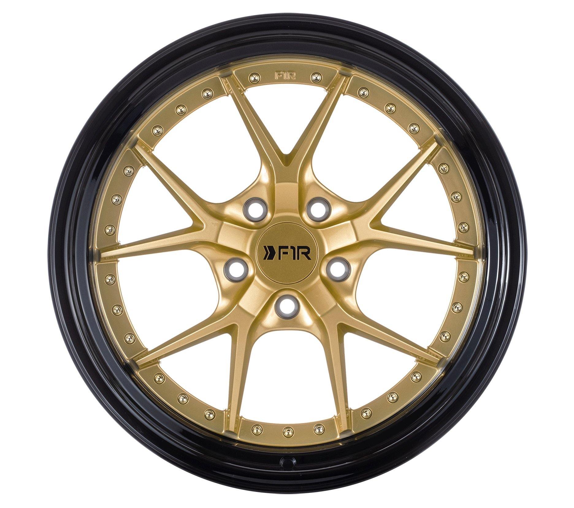 F1R F105 18x9.5 5x114 25 Gold/Black Lip (Set of 4 Wheels) – alphasone