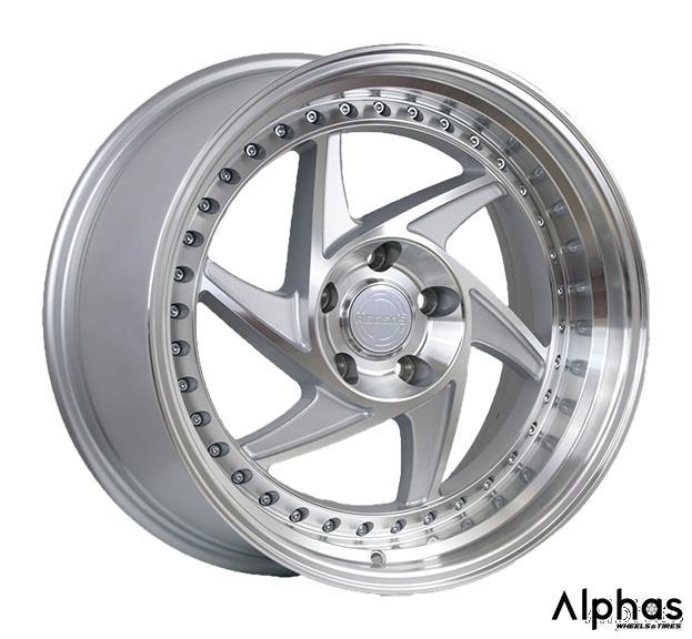 Regen5 R34 18x9.5 5x114 38ET Machine Silver/ Polish Lip (Set of 4 Whee ...