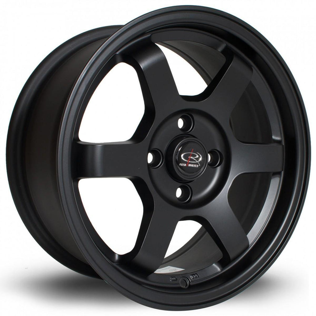 ROTA GRID CONCAVE 15x8 4X100 20 67.1 FLAT BLACK – alphasone