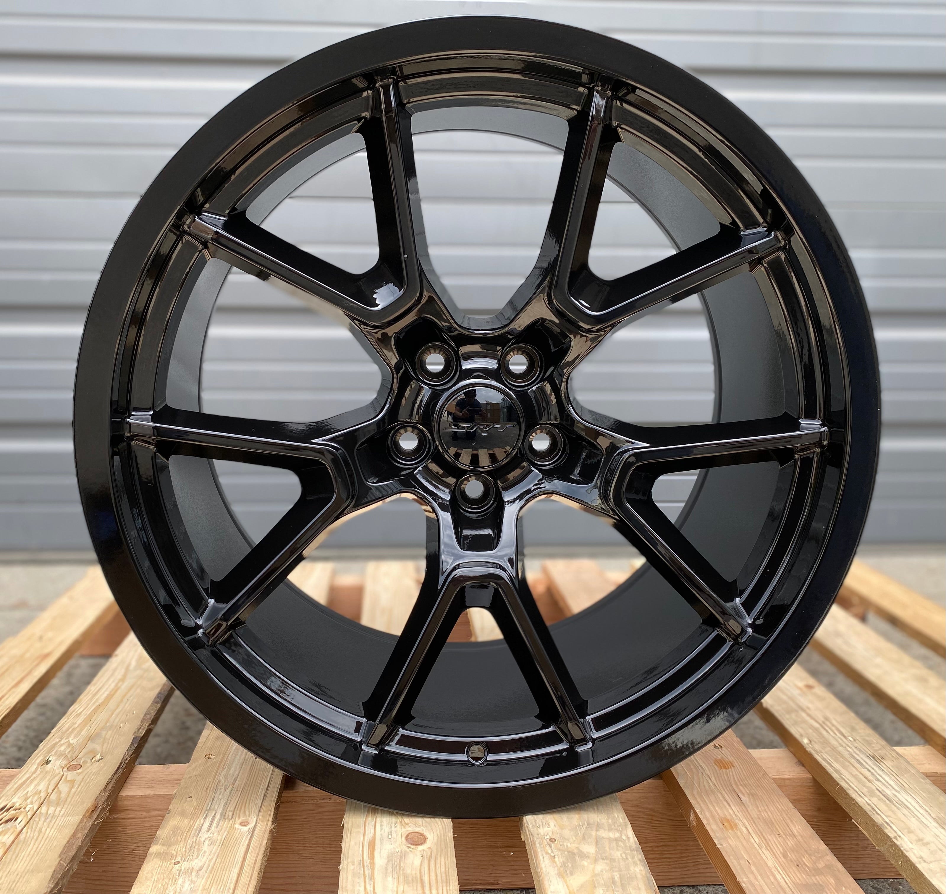 SR6 20x9 5x115 +10 71.5 GLOSS BLACK (Dodge Charger Challenger C300 ...
